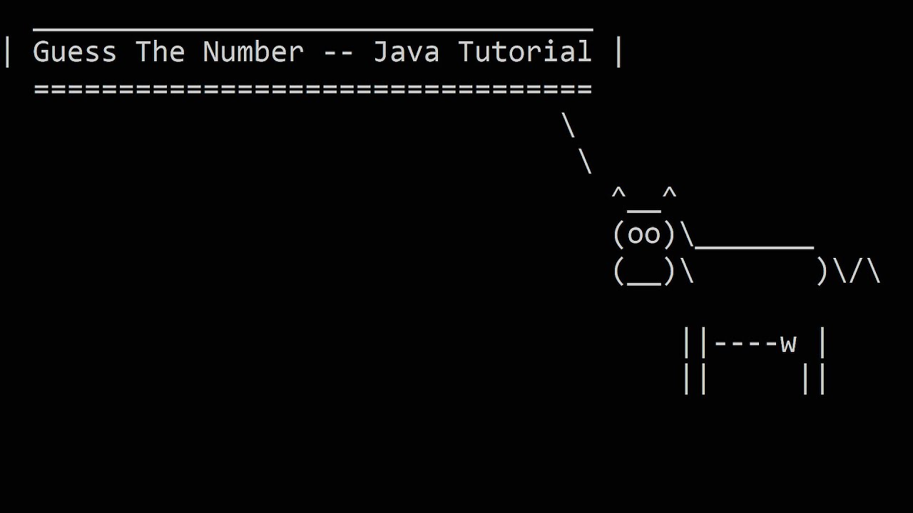 Guess The Number Game - Java Tutorial