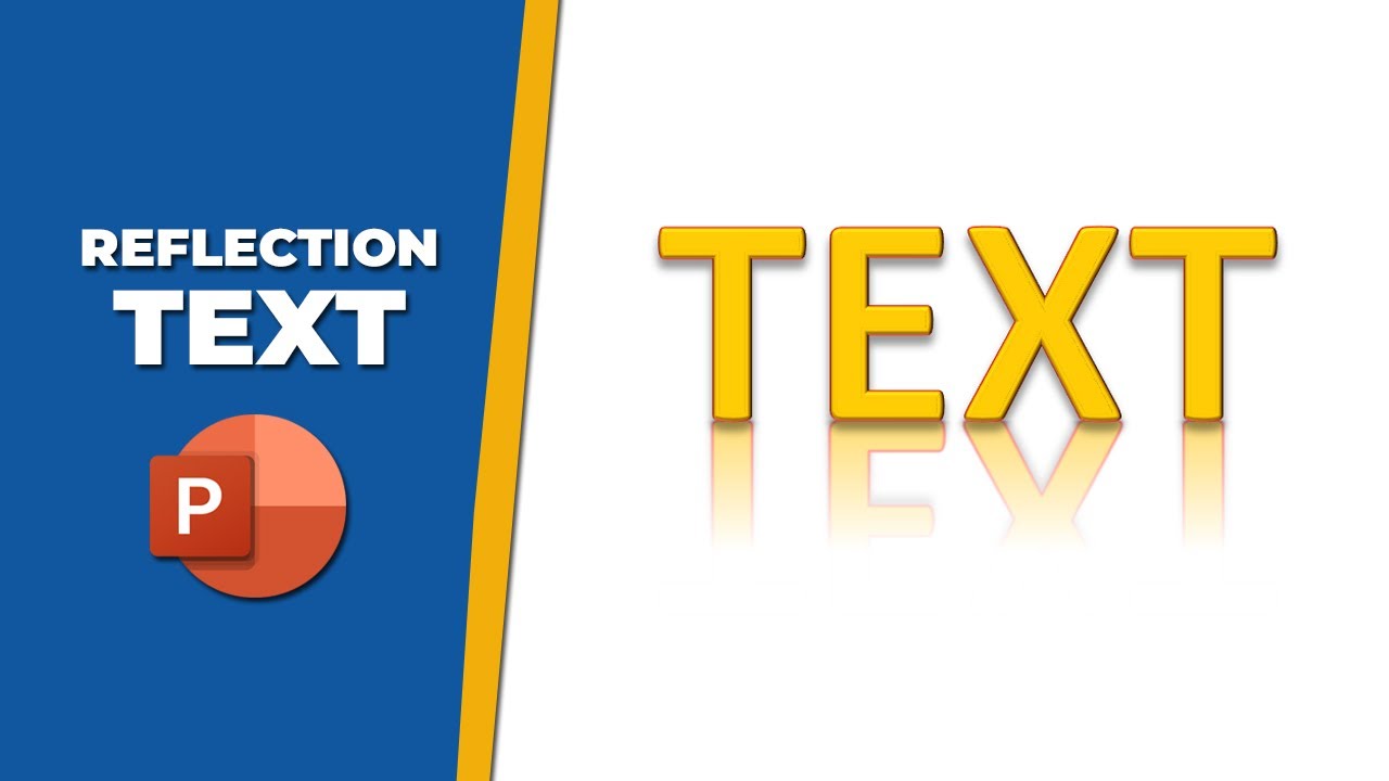 How to insert reflection to text in PowerPoint