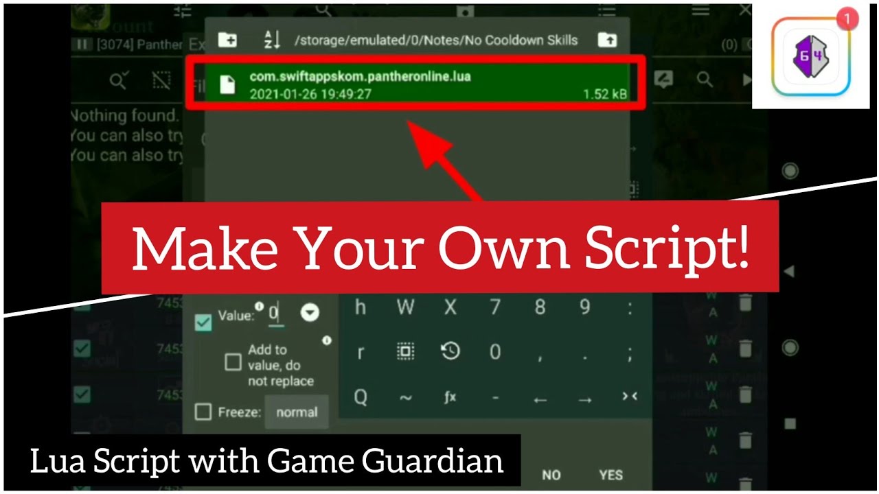 How to make Lua Script with Game Guardian.Make your own Script.Very easy way.