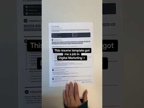 This resume template is great for Digital Marketers! #resumetemplate #resumetips #digitalmarketing