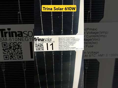Trina solar panel 610 watt N Type doubal glass#solar