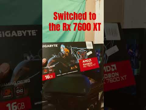 Swapped my rx 7600 for the rx 7600 xt #amd #rx7600xt #gigabyte #radeon