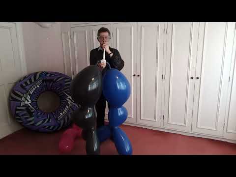 B2P 2 giant rabbit balloons - Q which will pop first?