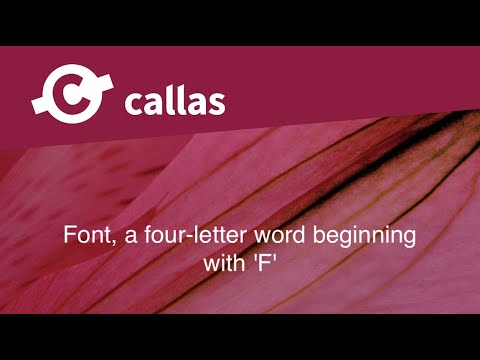 Font, a four-letter word beginning with 'F'