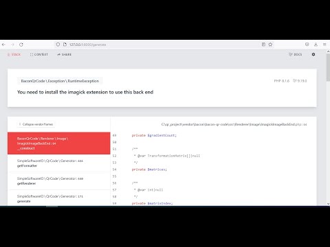 You need to install the imagick extension to use this back end or How to install Imagick