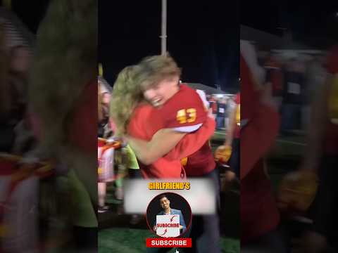 Girlfriend Surprises Her Boyfriend During His Football Game