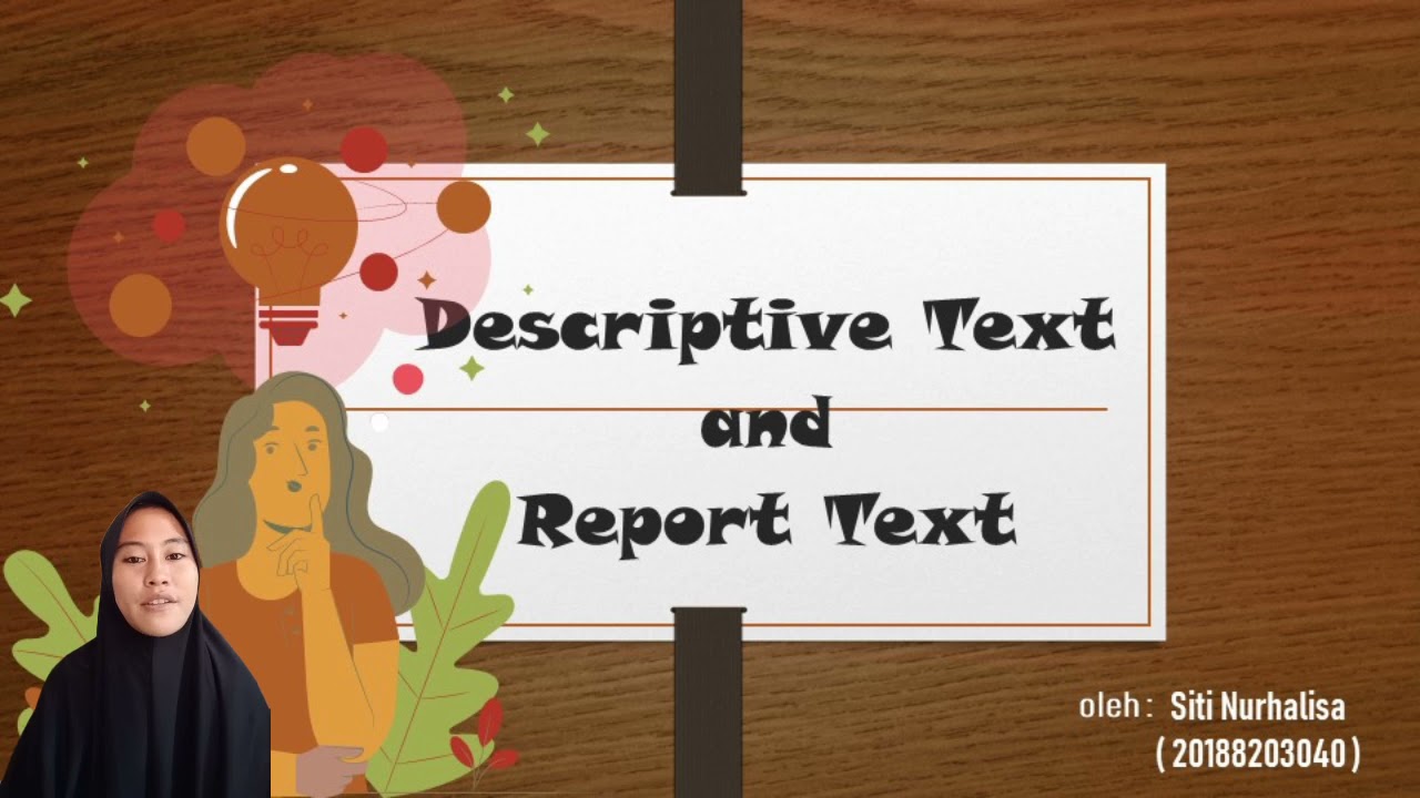 The difference between Descriptive Text and Report Text