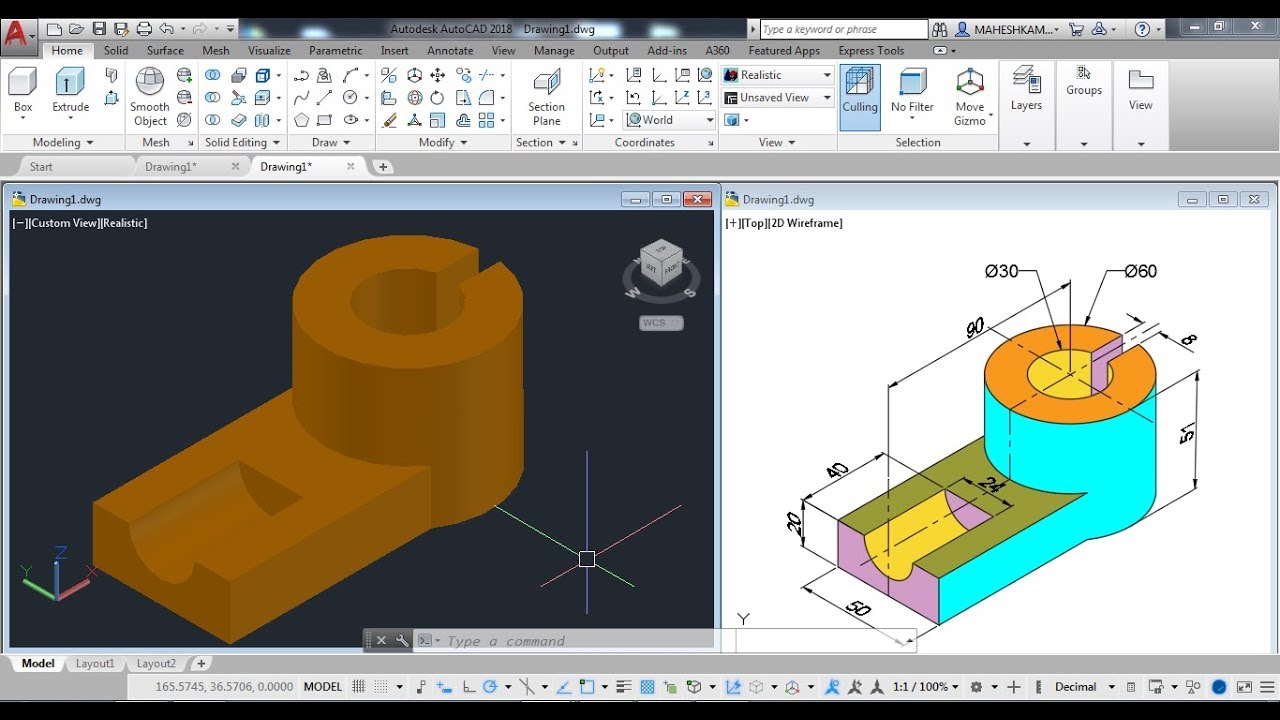 AutoCAD 3D Designing for Beginners – Basic To Advance Tutorials – Exercise 12