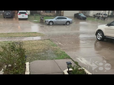 DFW weather: Hail falls in Mansfield, TX