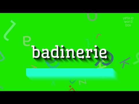 How to say "badinerie"! (High Quality Voices)