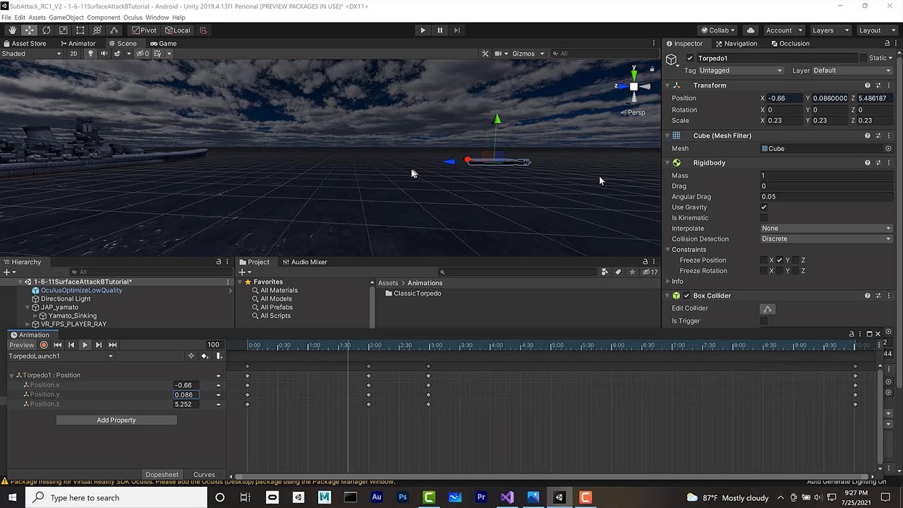 Unity - Animation and Physics Collision Detection