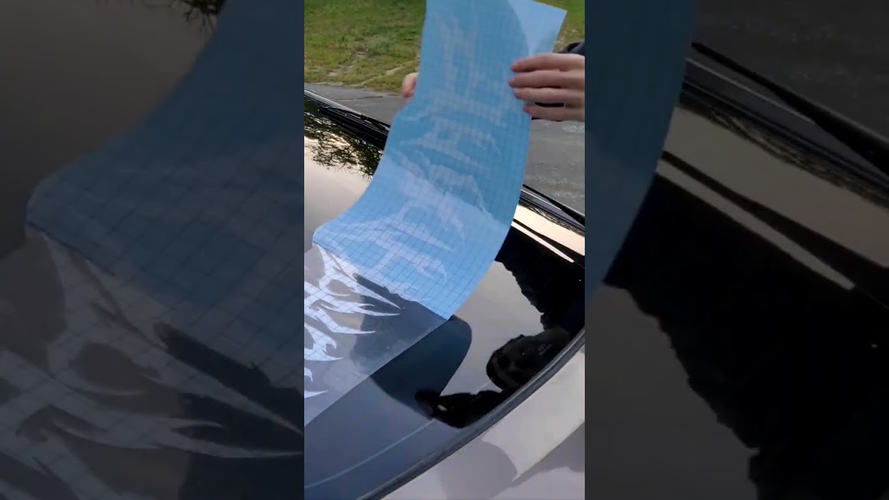 How to apply a large vinyl banner decal    #decalsticker #car #diyvinyl #vinyldecal #sticker #vinyl