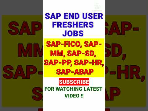SAP FICO, MM, SD, ABAP, HR END USER FRESHERS JOBS#JOBS#JOBSSHORTS#YOUTUBEJOBSVIRAL#YOUTUBESHORTS#SAP