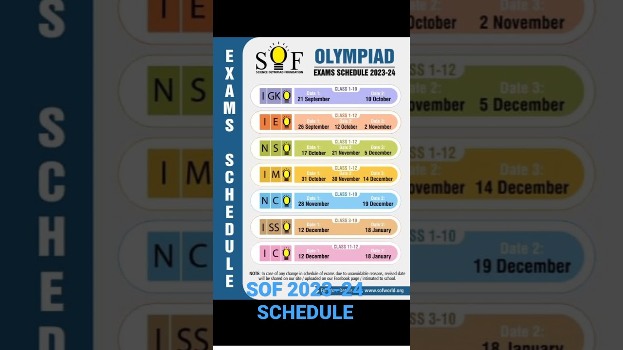 #SOF 2023-24 SCHEDULE