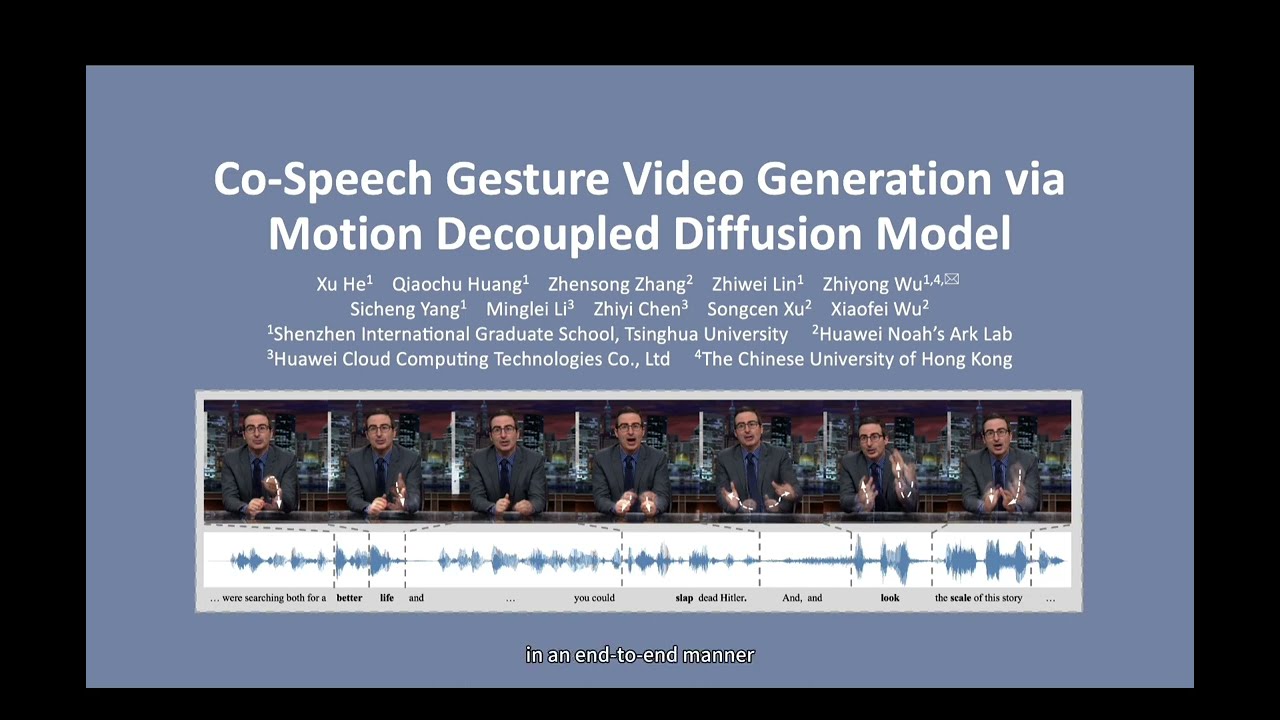 [CVPR'24] Co-Speech Gesture Video Generation via Motion-Decoupled Diffusion Model