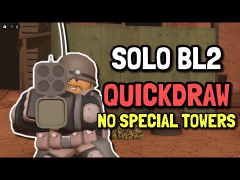 SOLO QUICKDRAW TRIUMPH WITH NO SPECIAL TOWERS | Roblox Tower Defense Simulator TDS Badlands 2