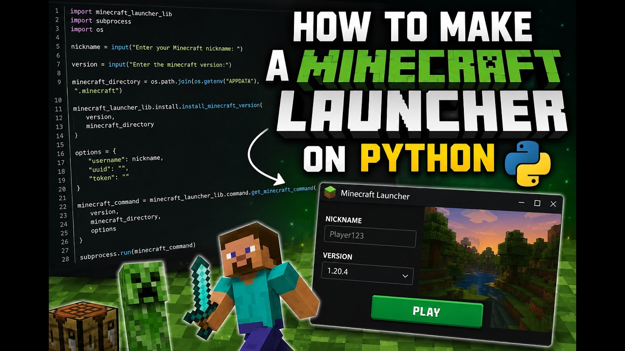 How to make a Minecraft launcher on Python