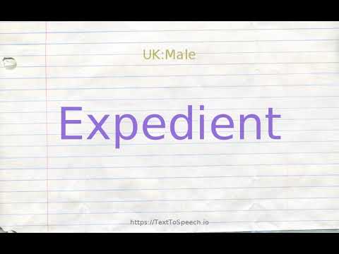 How to pronounce expedient