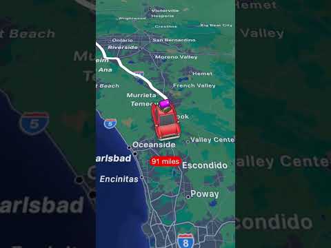 Los Angeles California to San Diego California #geography #SanDiego #California #LosAngeles #Map 