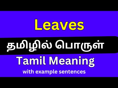 Leaves meaning in Tamil/Leaves தமிழில் பொருள்