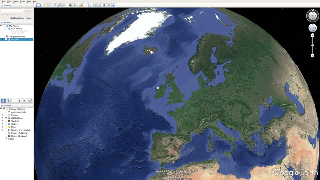 Geocode addresses with Google Earth Pro