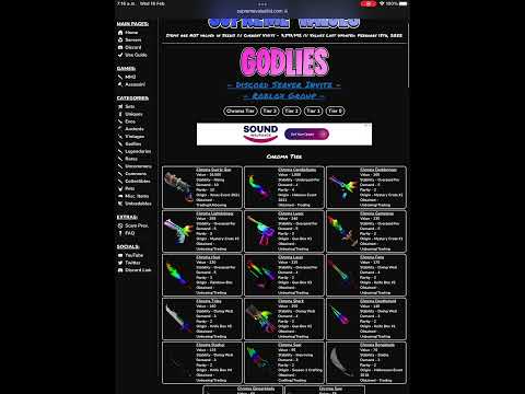 MM2 Supreme Values List February 2022 Update