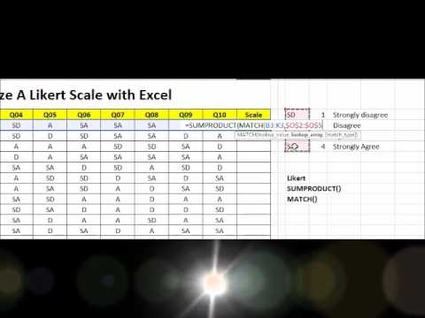 Excel Video - Analyze Likert Scale without Recoding
