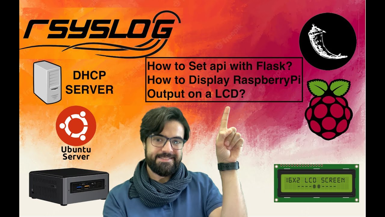 How to set api with Flask? How to display RaspberryPi on a LCD?