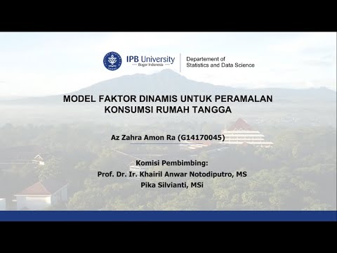 Seminar: Model Faktor Dinamis untuk Peramalan Konsumsi Rumah Tangga