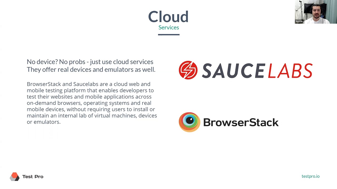 How to test using cloud services?