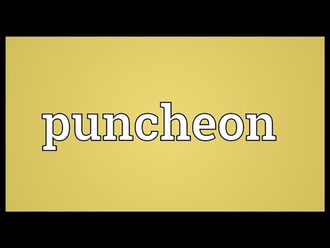 Puncheon Meaning