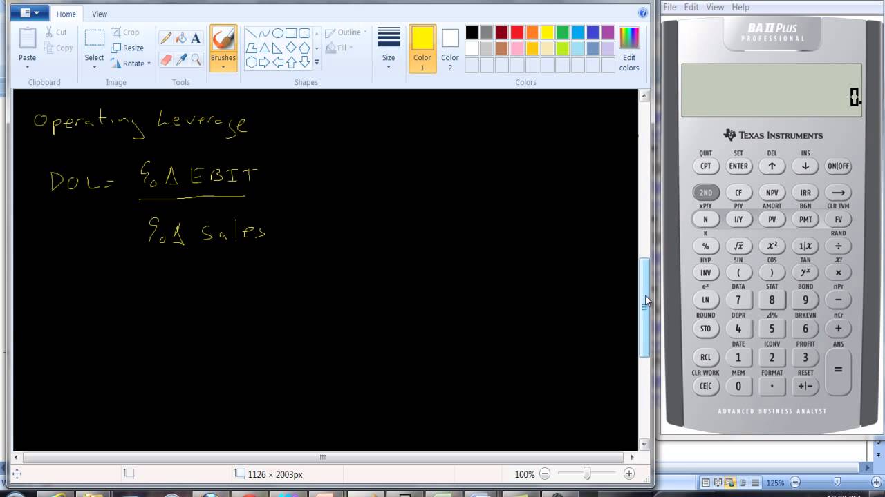 Capital Structure - Operating Leverage