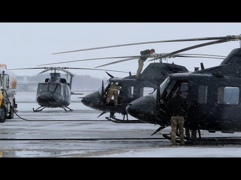 FOUR Bell CH-146 Griffons at London International Airport | YXU