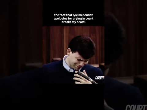 Lyle Menendez apologizes for crying in court! 💔