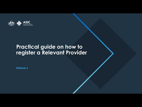 Registering a relevant provider - Practical guide on how to register a Relevant Provider webinar