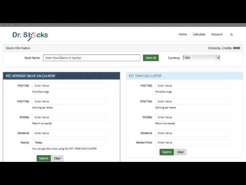 Dr Stocks Intrinsic Value Calculator. Learn how to value stocks in a few seconds.