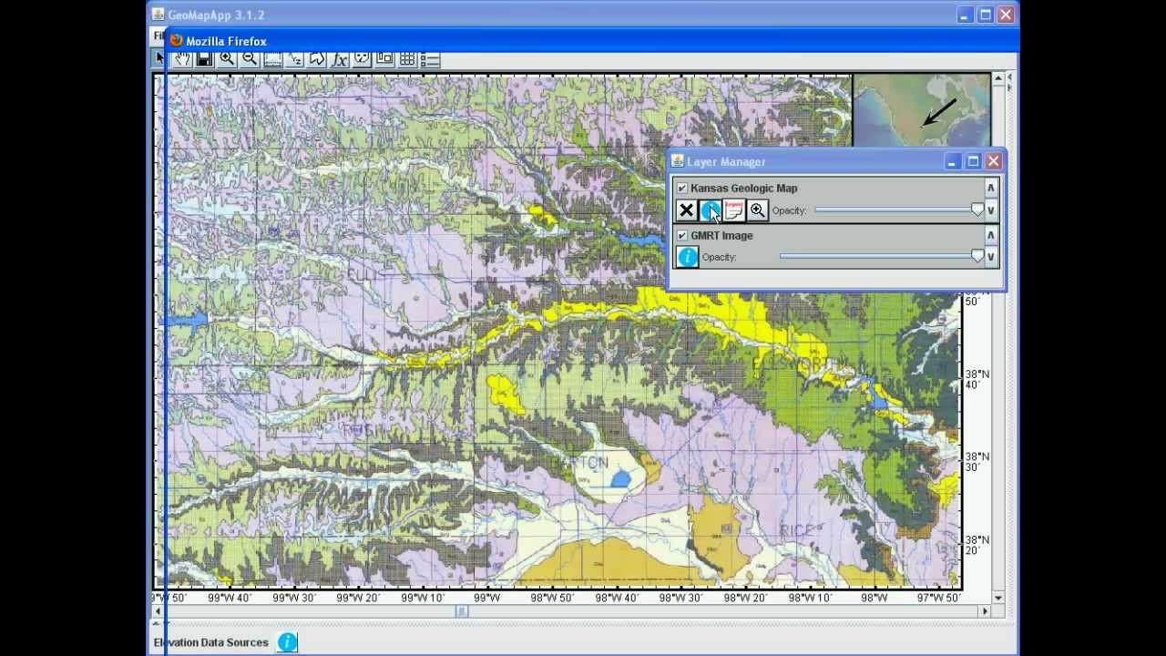 Available Data: Basemaps menu