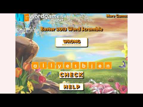 How to play Easter 2013 Word Scramble game | Free online games | MantiGames.com