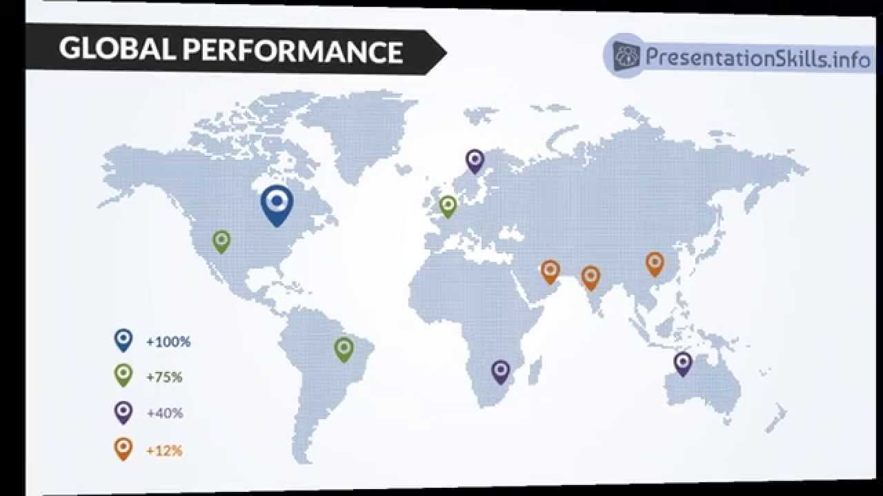 Free Powerpoint Template - Charts Using Maps