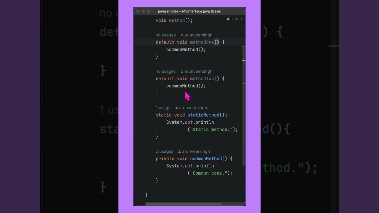 private methods in a Java interface! #coding #java  #1minutevideo