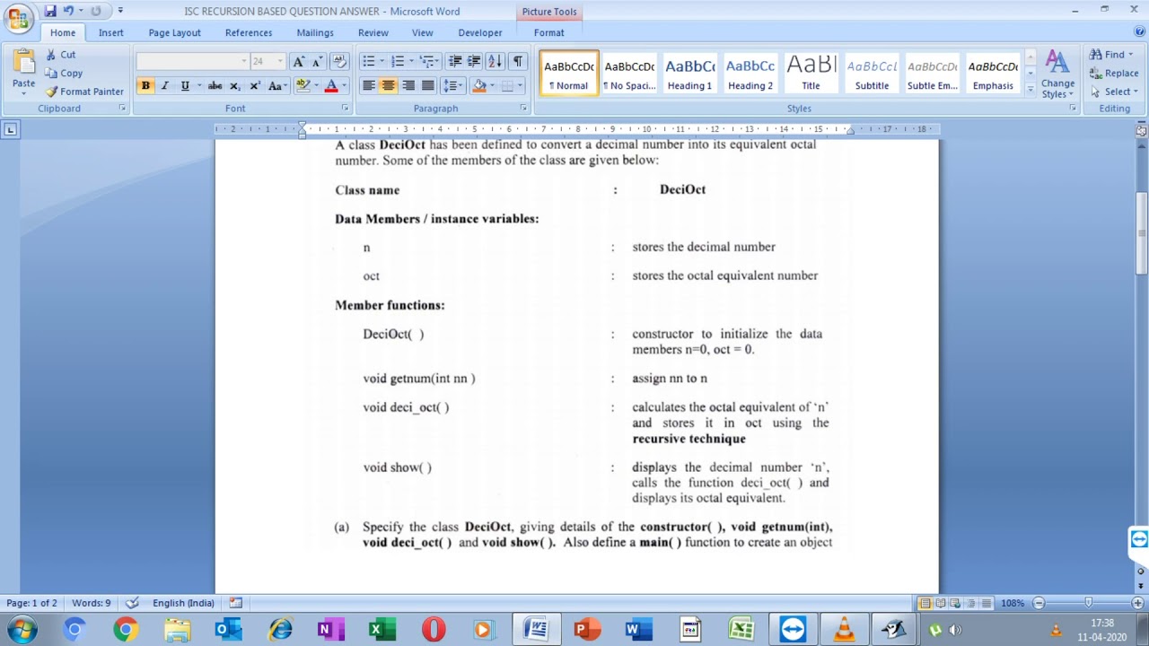 CLASS 12 COMPUTER SCIENCE TOPIC:RECURSION BASED PROGRAMS