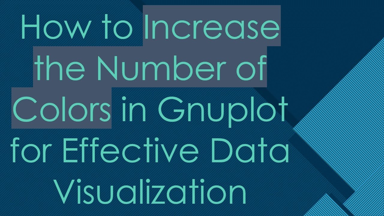 How to Increase the Number of Colors in Gnuplot for Effective Data Visualization