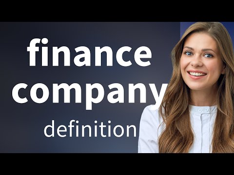 Finance company — FINANCE COMPANY meaning
