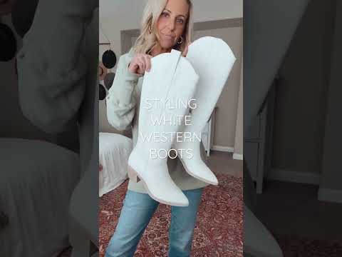 Styling White Western boots https://liketk.it/3TYye #styling #boots #howtostyle #fallfashion