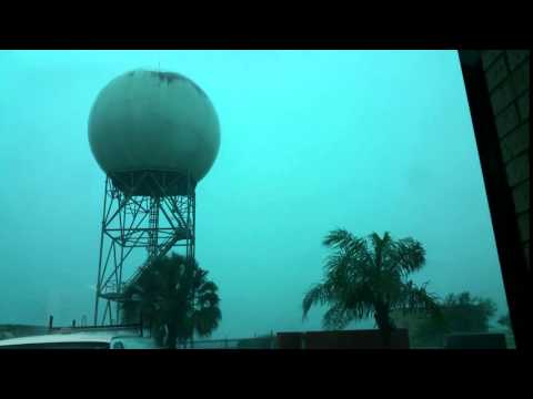 Direct Lightning Strike to Doppler Radar at NWS Brownsville