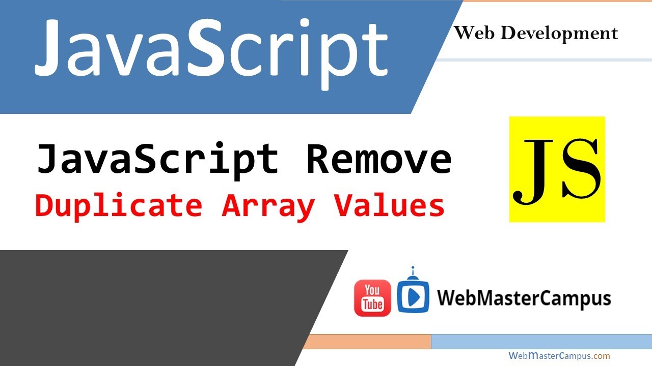 JavaScript Remove Duplicates Array Values