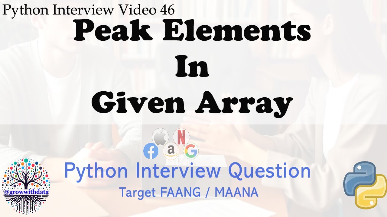 Python : Find the Peak Elements in an Array