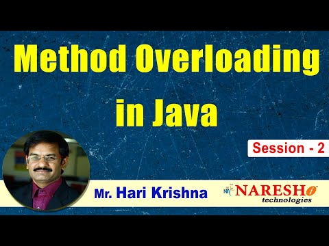 Learn Method Overloading in Java | Session 2 | by Mr Hari Krishna ...