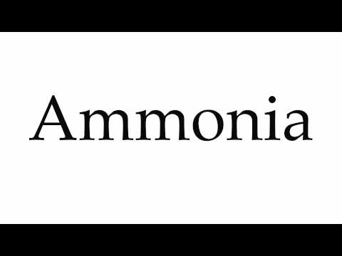 How to Pronounce Ammonia