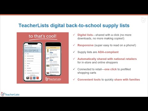 Back-to-school supply lists made easy for schools and families
